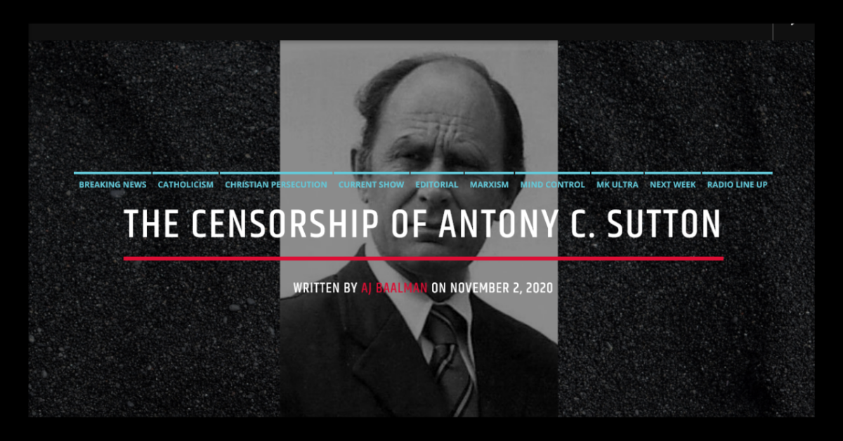 The Censorship Of Antony C. Sutton – OMC Radio TV