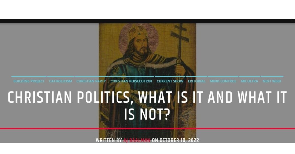 Christian Politics, What Is It and What It Is Not? – OMC Radio TV
