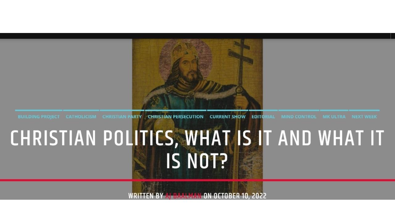 Christian Politics, What Is It and What It Is Not? – OMC Radio TV