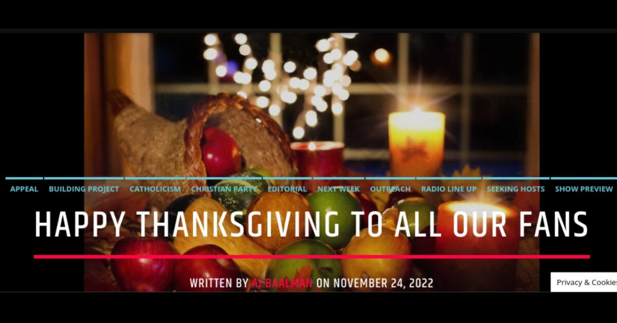 Happy Thanksgiving To All Our Fans – OMC Radio TV